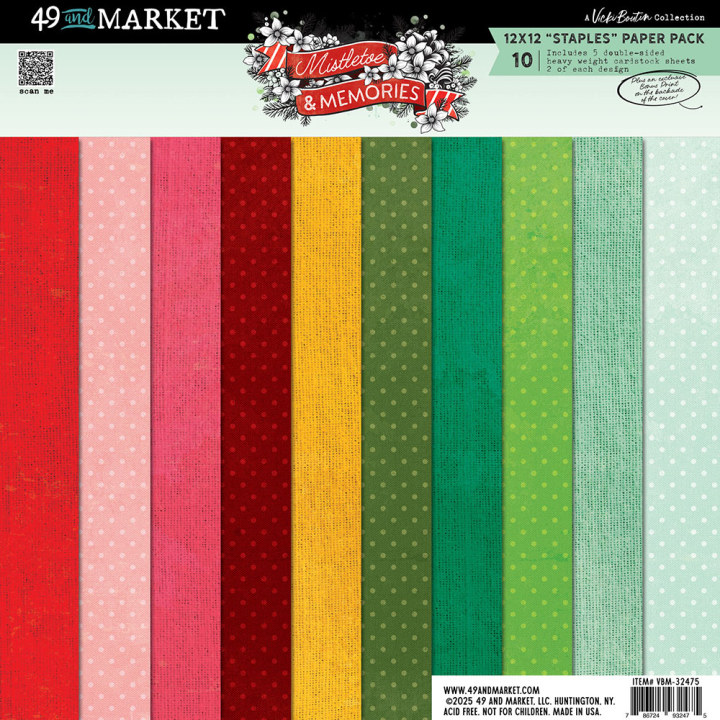 Scrapbooking Peru : Mistletoe and Memories solidos 30x30