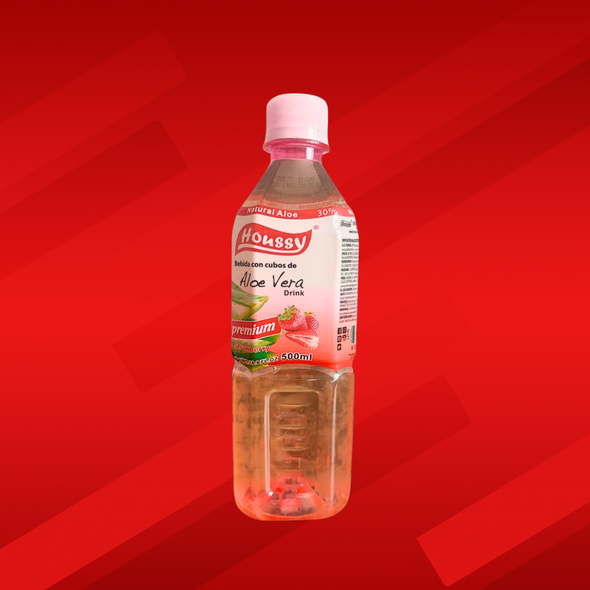 Market Capón : BEBIDA SABILA SABOR FRESA 500ML CJ*20 HOUSSY