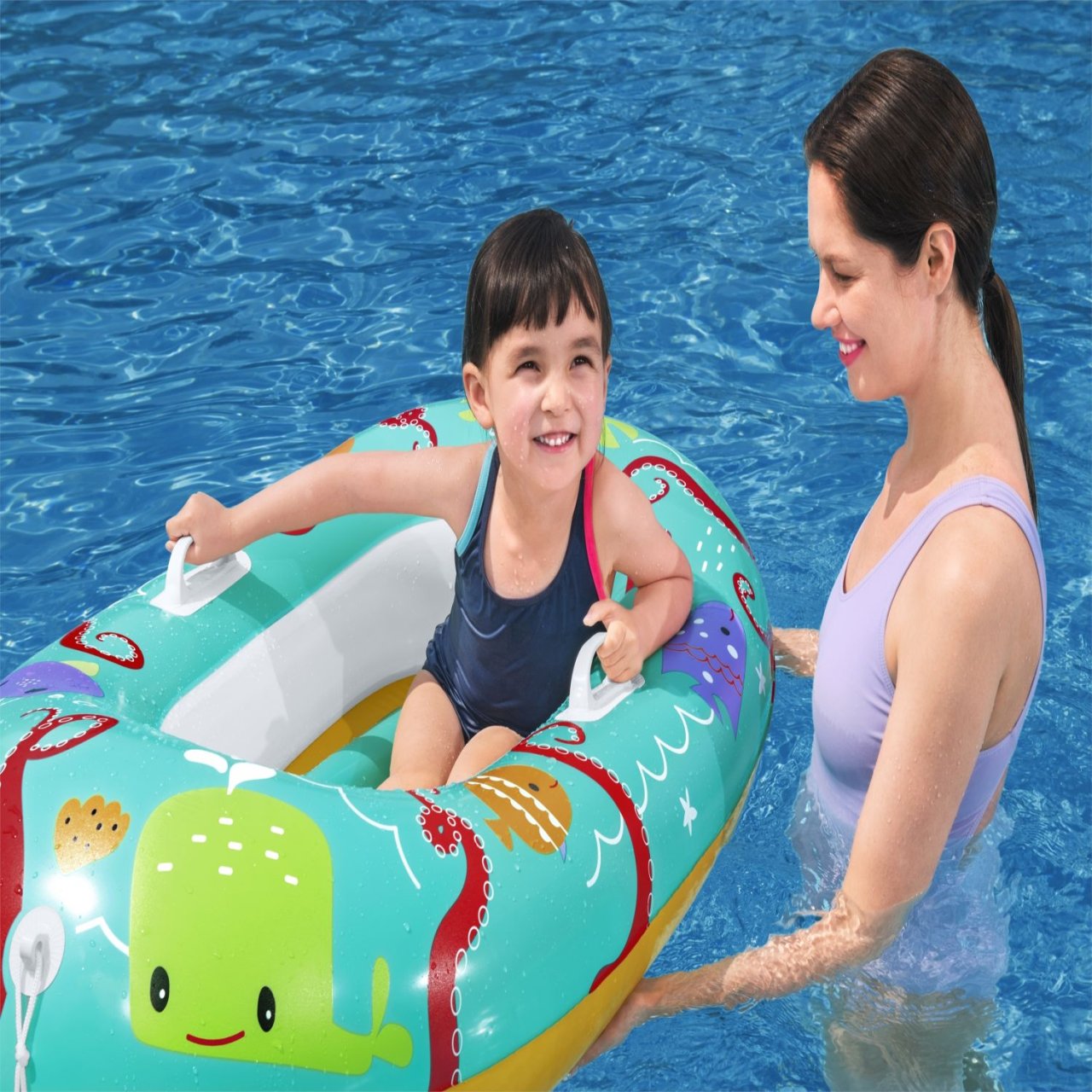 BESTWAY PISCINAS : FLOTADOR BOTE JUNIOR HAPPY CRUSTÁCEO 110X64CM - BESTWAY