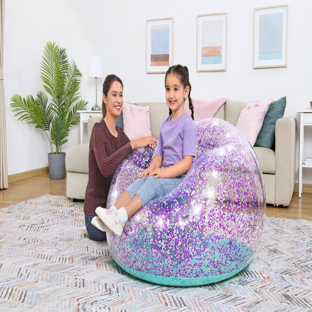 BESTWAY PISCINAS : SILLÓN INFLABLE SUEÑO BRILLANTE 114X112X66CM - BESTWAY