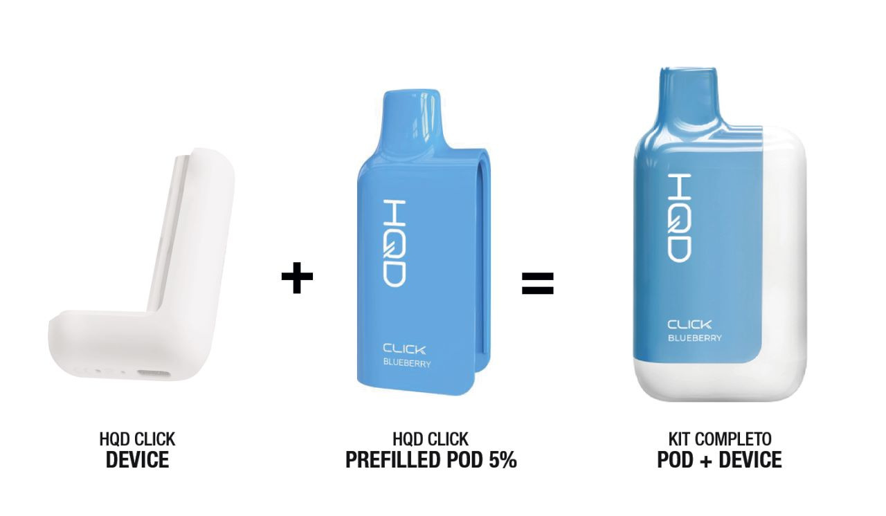 Vape Station : HQD Click KIT 5% (6000 Puffs)