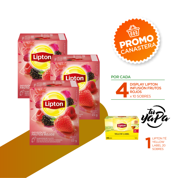 lacanasta.pe : Lipton Infusión Frutos Rojos x 10 sobres. (04 display ...
