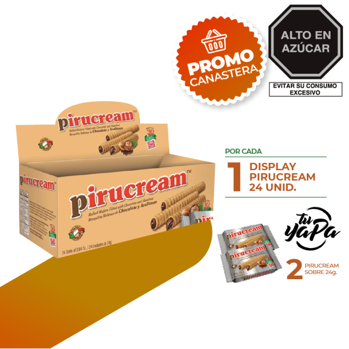 lacanasta.pe : Pirucream barquillos. (Display. 24 unidades) - GRATIS ...