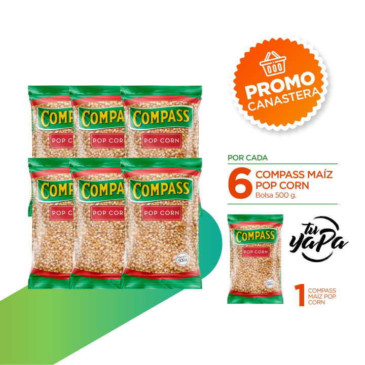 lacanasta.pe : Compass Maíz Pop Corn 500 g. (06 unidades) - GRATIS: 01 ...