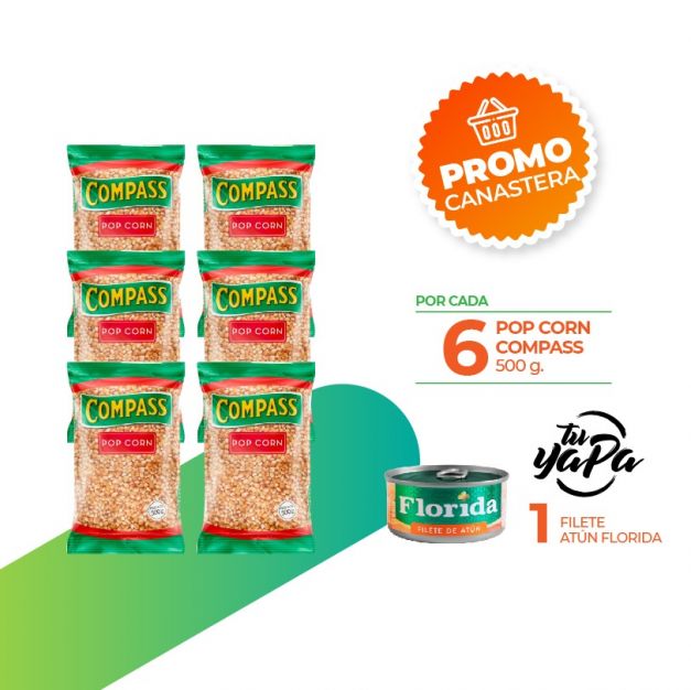 lacanasta.pe : Compass Maíz Pop Corn 500 g. (06 unidades) - GRATIS: 01 ...