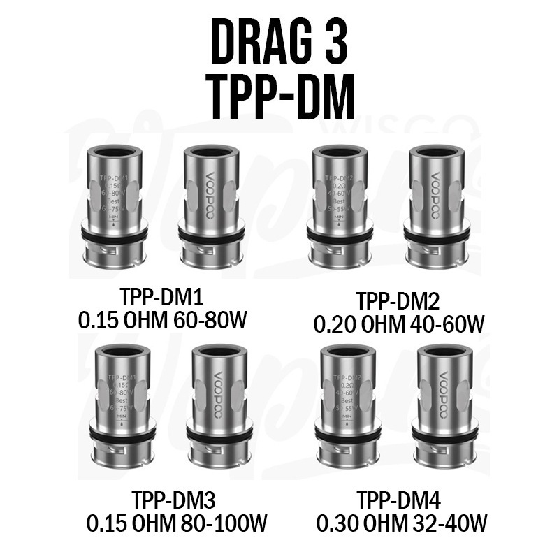WISGO VAPERS PERU : RESISTENCIA VOOPOO TPP DM / DRAG 3