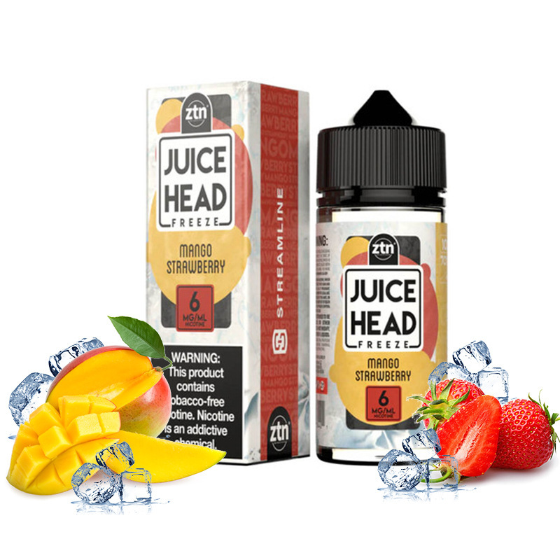 WISGO VAPERS PERU : JUICE HEAD FREEZE MANGO STRAWBERRY 100 ML