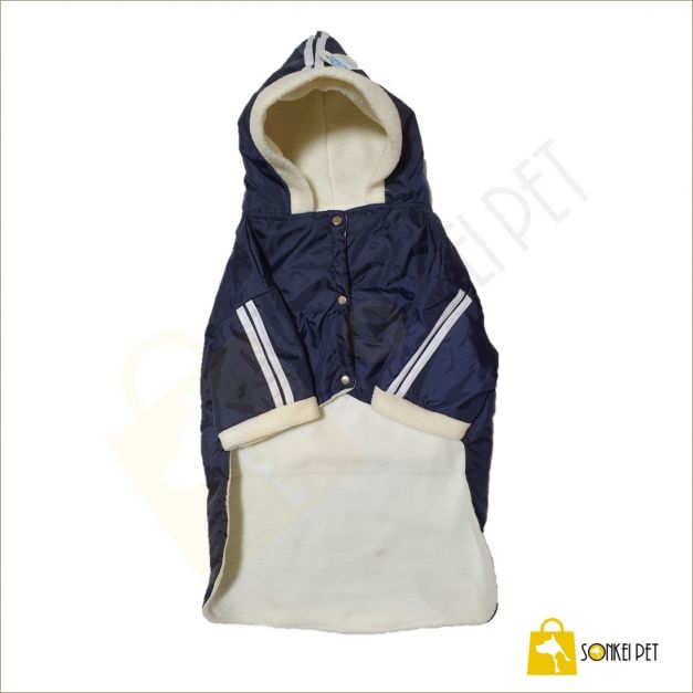 Sonkei Pet : Casaca Impermeable con capucha Adidog- Color azul marino ...