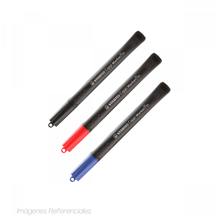 MisÚtilesPe : PLUMÓN PERMANENTE STABILO "CAPPI"- BLISTER X 3 UND.