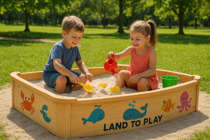 ¡LLEVAMOS EL ARENERO A TU CASA! : Arenero de Madera para Niños – Modelo ...